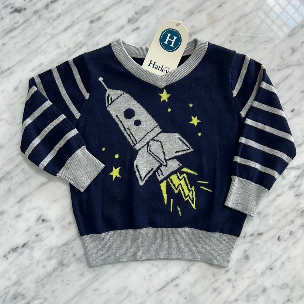 Hatley | Shirts & Tops | New Hatley Boys Sweater With Spaceship | Poshmark